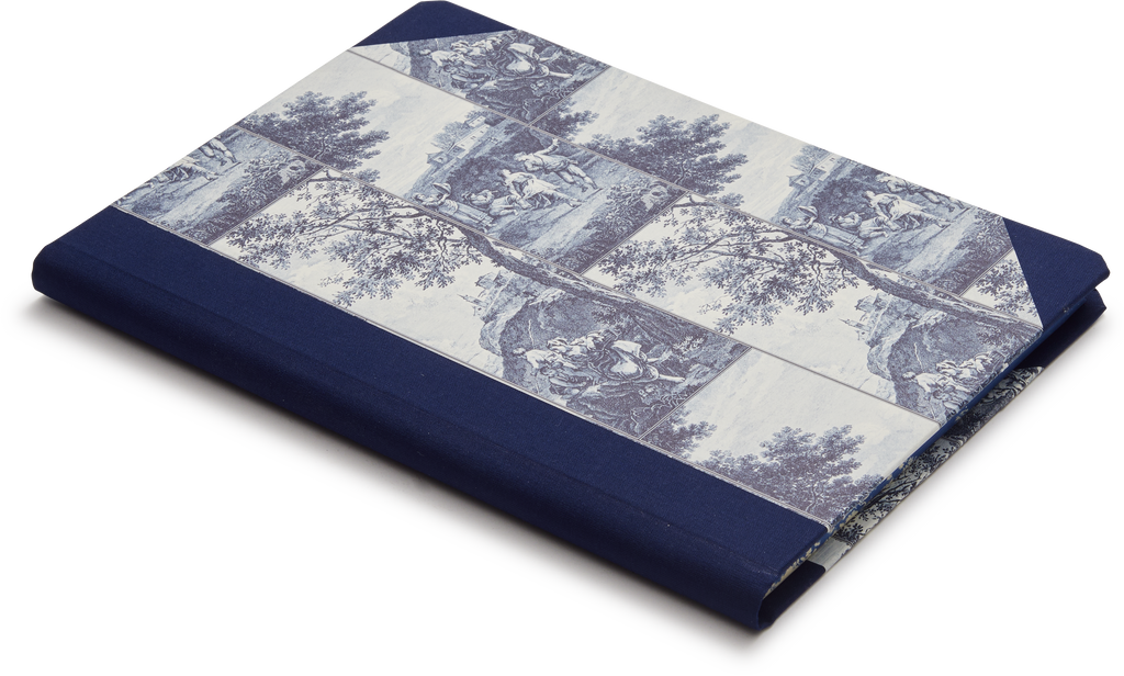 Hardback "Composition Ledger" Notebook, Navy Toile de Jouy – Choosing Keeping