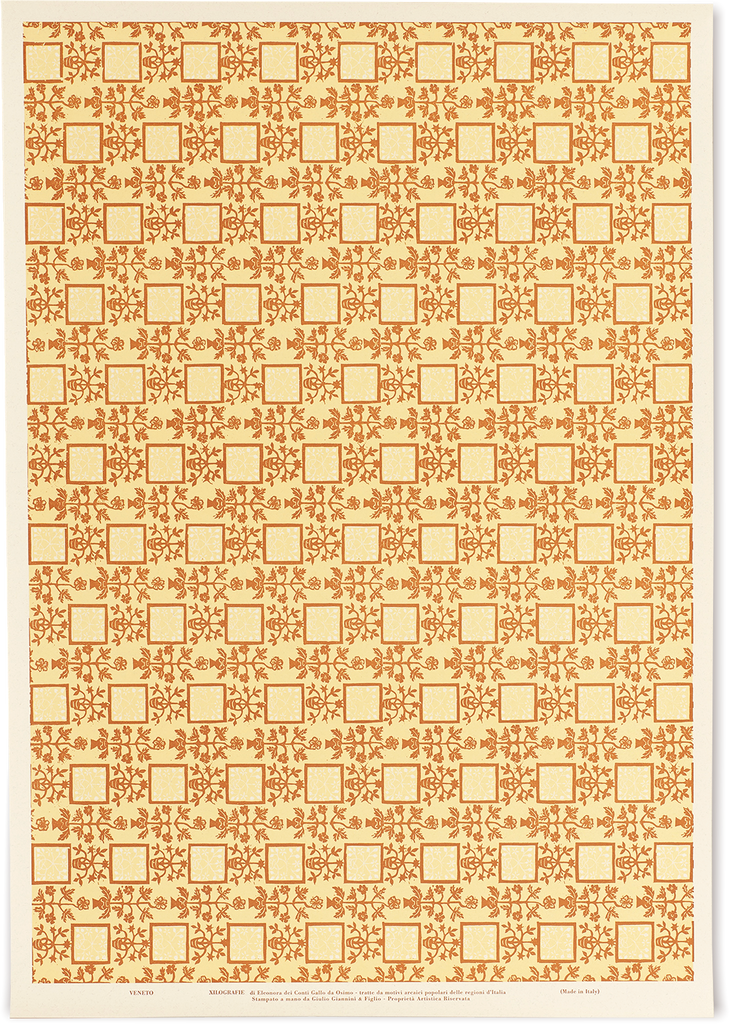 Italian Woodblock Paper, Venice in Yellow – Choosing Keeping