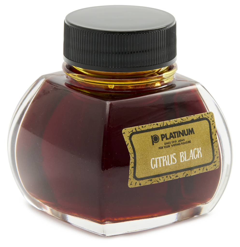 Premium Platinum Classic Citrus Black Iron-Gall Fountain Pen Ink Bottl – Choosing Keeping