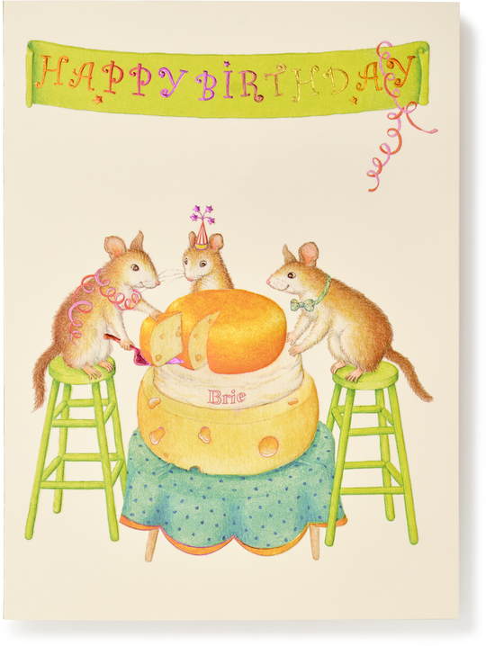 Engraved Mice Birthday Party Greeting Card – Choosing Keeping