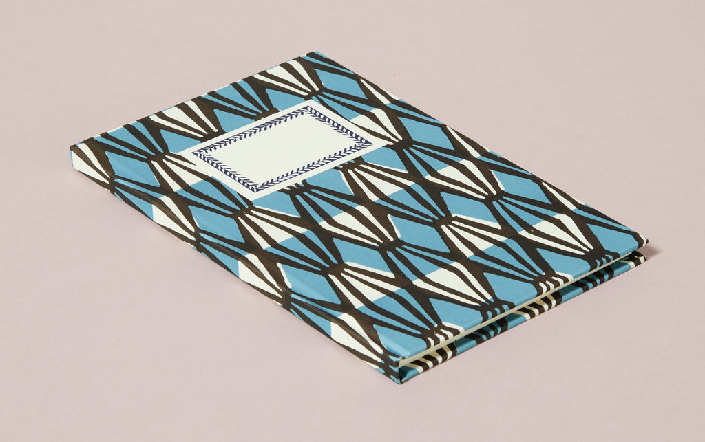 Slim Hardback Notebook, Blue Harlequin – Choosing Keeping
