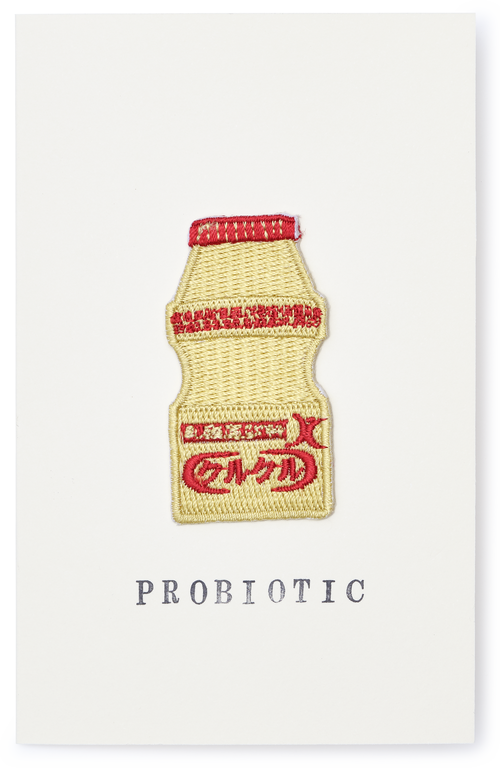 Japanese Embroidered Patch Greeting Card, Probiotic Drink – Choosing ...