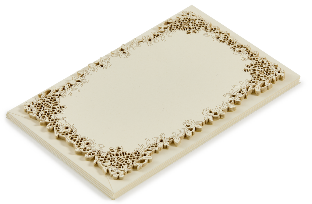 Set of 6 Lace Postcards and matching envelopes, Set 3 – Choosing Keeping