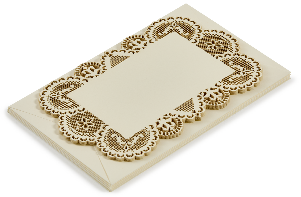 Set of 6 Lace Postcards and matching envelopes, Set 2 – Choosing Keeping