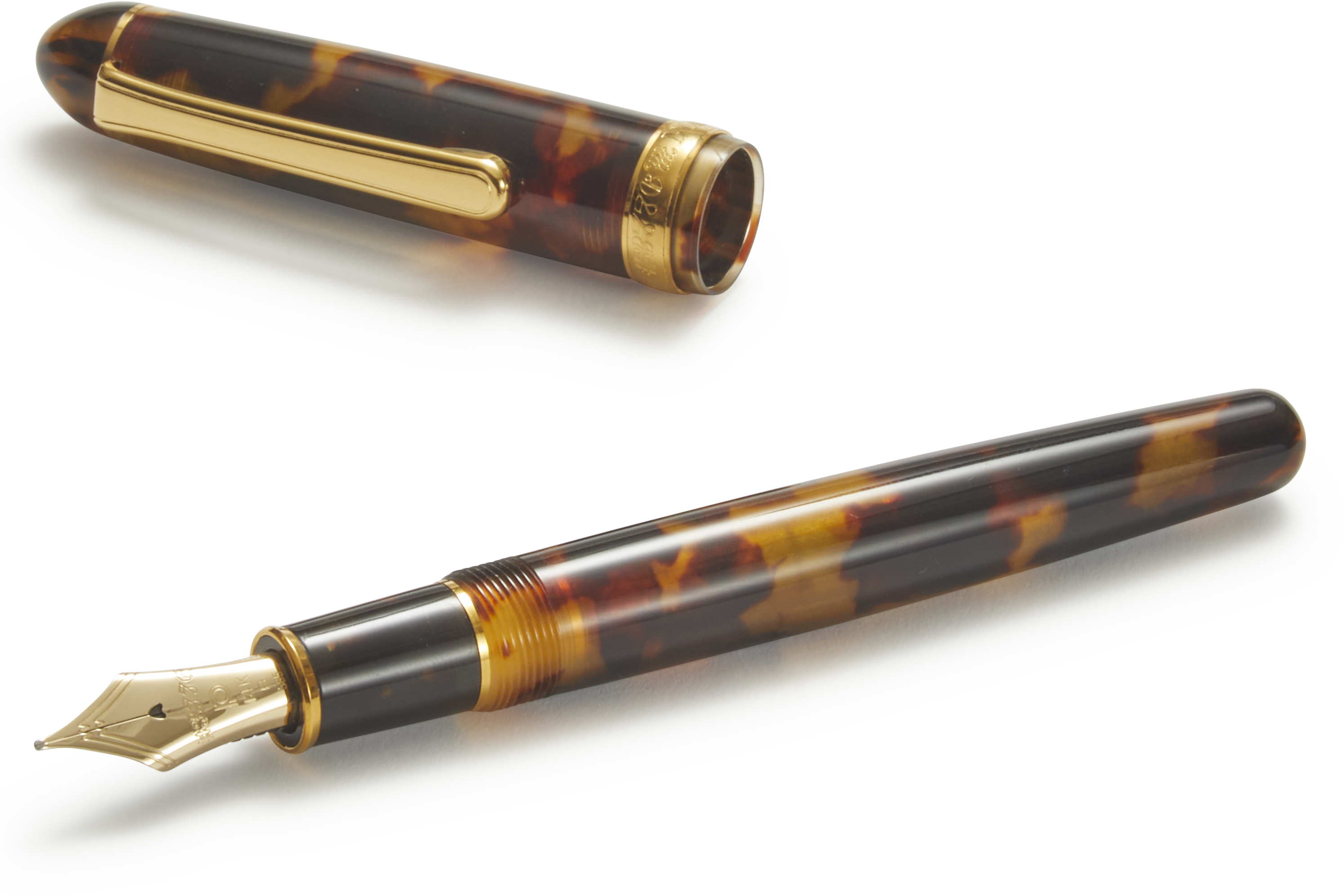 Tortoise Shell Platinum #3776 Celluloid Fountain Pen – Choosing Keeping