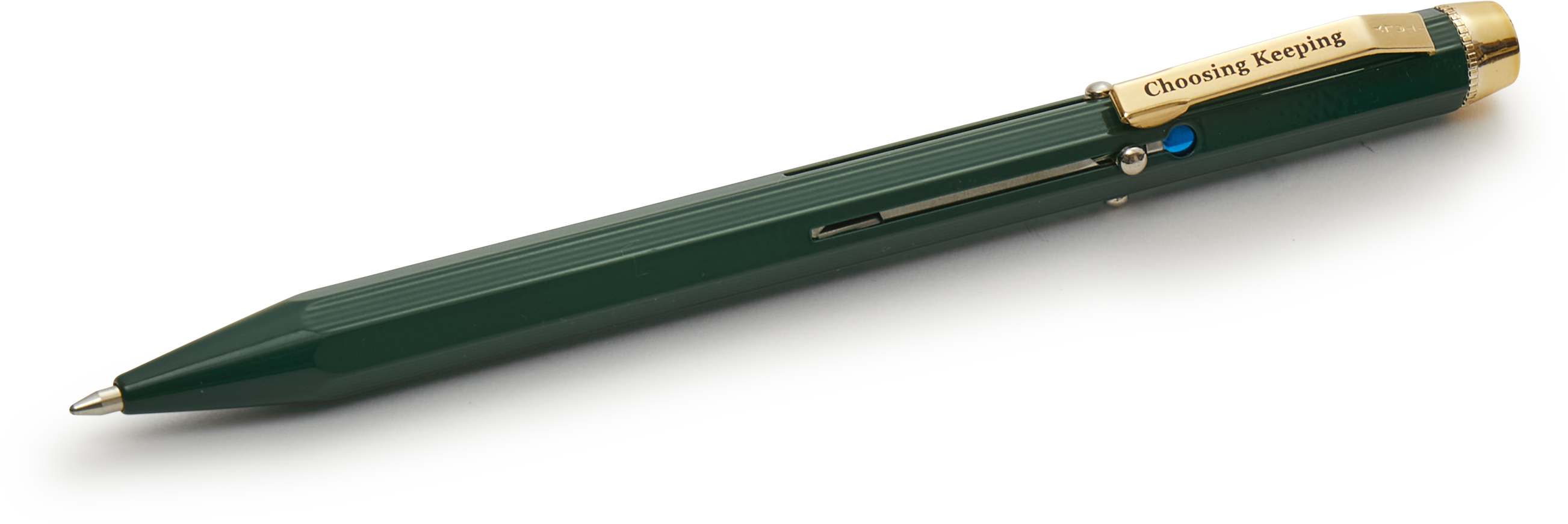 Green Metal 4 Colour Ballpoint Pen – Choosing Keeping