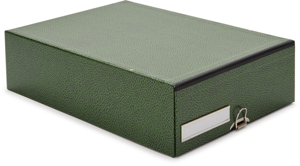 A4 Archival Folder, Dark Green with Blue Cotton Ribbon – Choosing Keeping