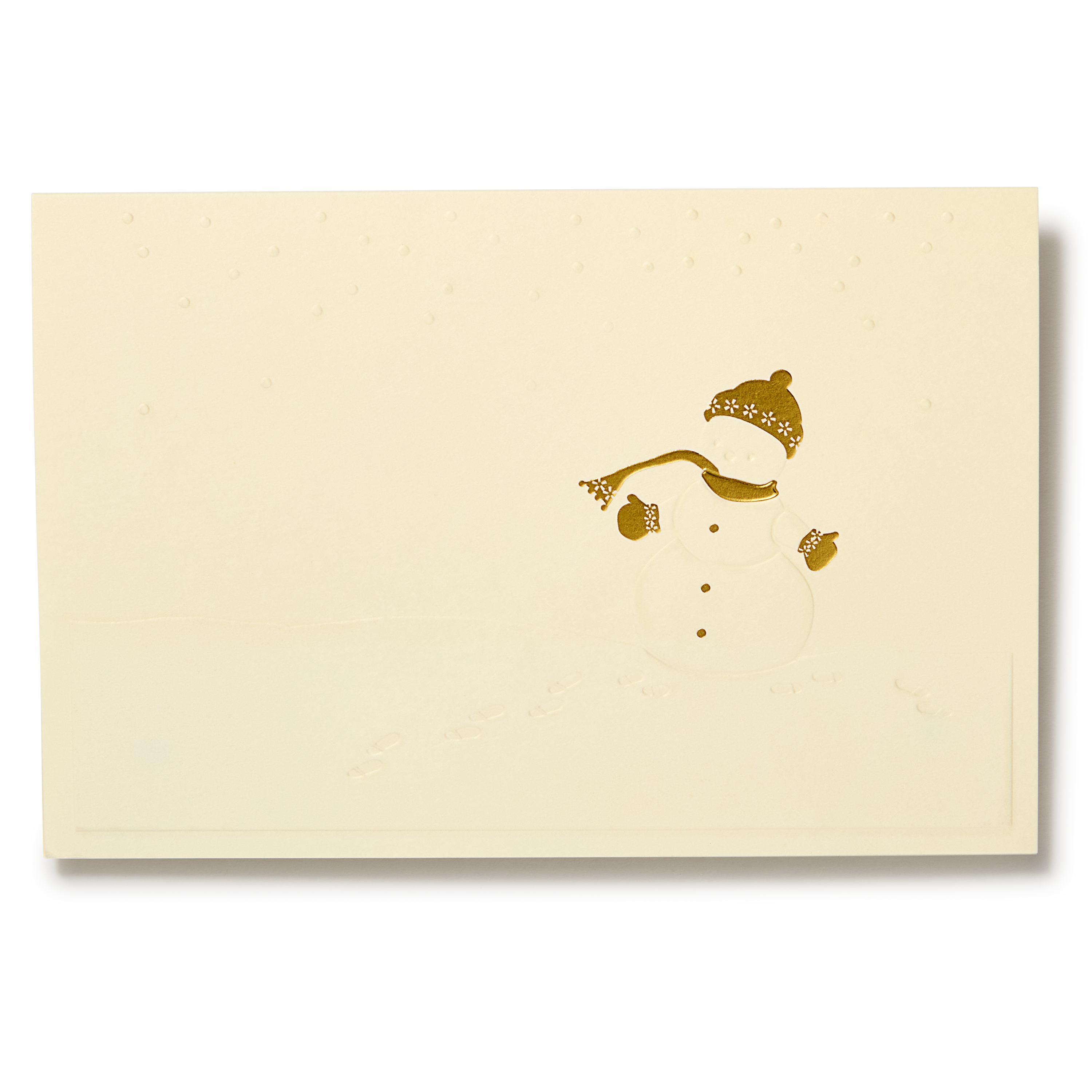 Snowman Gold Foiled and Engraved Greeting Card – Choosing Keeping