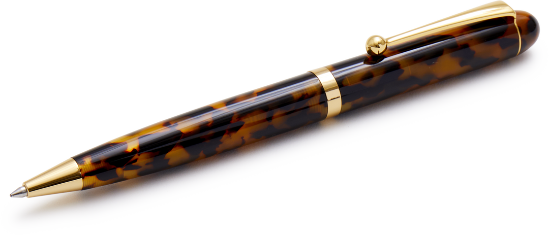Ohnishi Seisakusho Tortoiseshell Celluloid Ballpoint Pen – Choosing Keeping