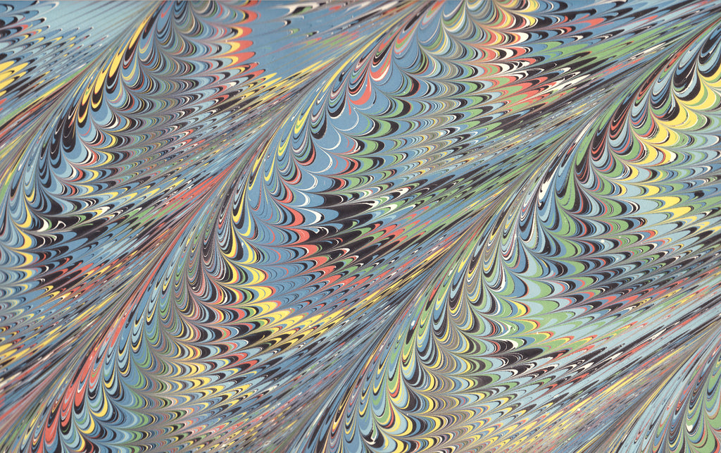 Hand Marbled Paper Sheet, Rainbow – Choosing Keeping